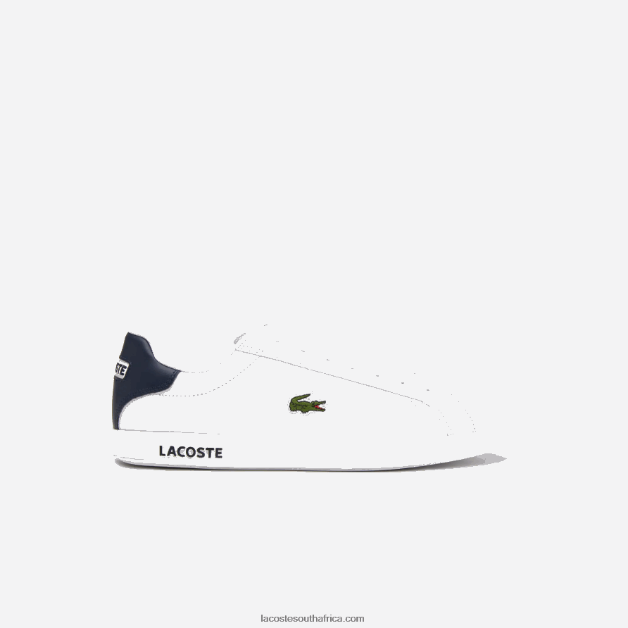 Men Lacoste White And Navy 042 Graduate Leather Sneakers Tj8x401912 Tj8x401912 Lacoste South